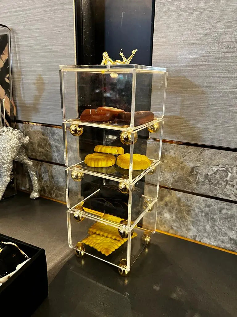 Multi-Purpose Decorative Plexiglass Container Box 20cm – QueenBeeIstanbul